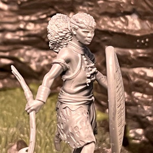 Tribal, Warrior, Female, Fighter, Bearded Axe, Melanated, Zulu Shield ...