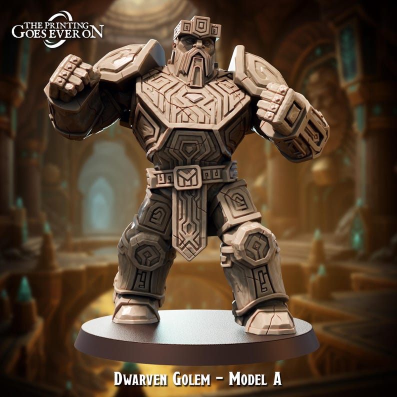 Golem, Construct, Automaton, Dwarven, Armored, Large Figure, Metal ...