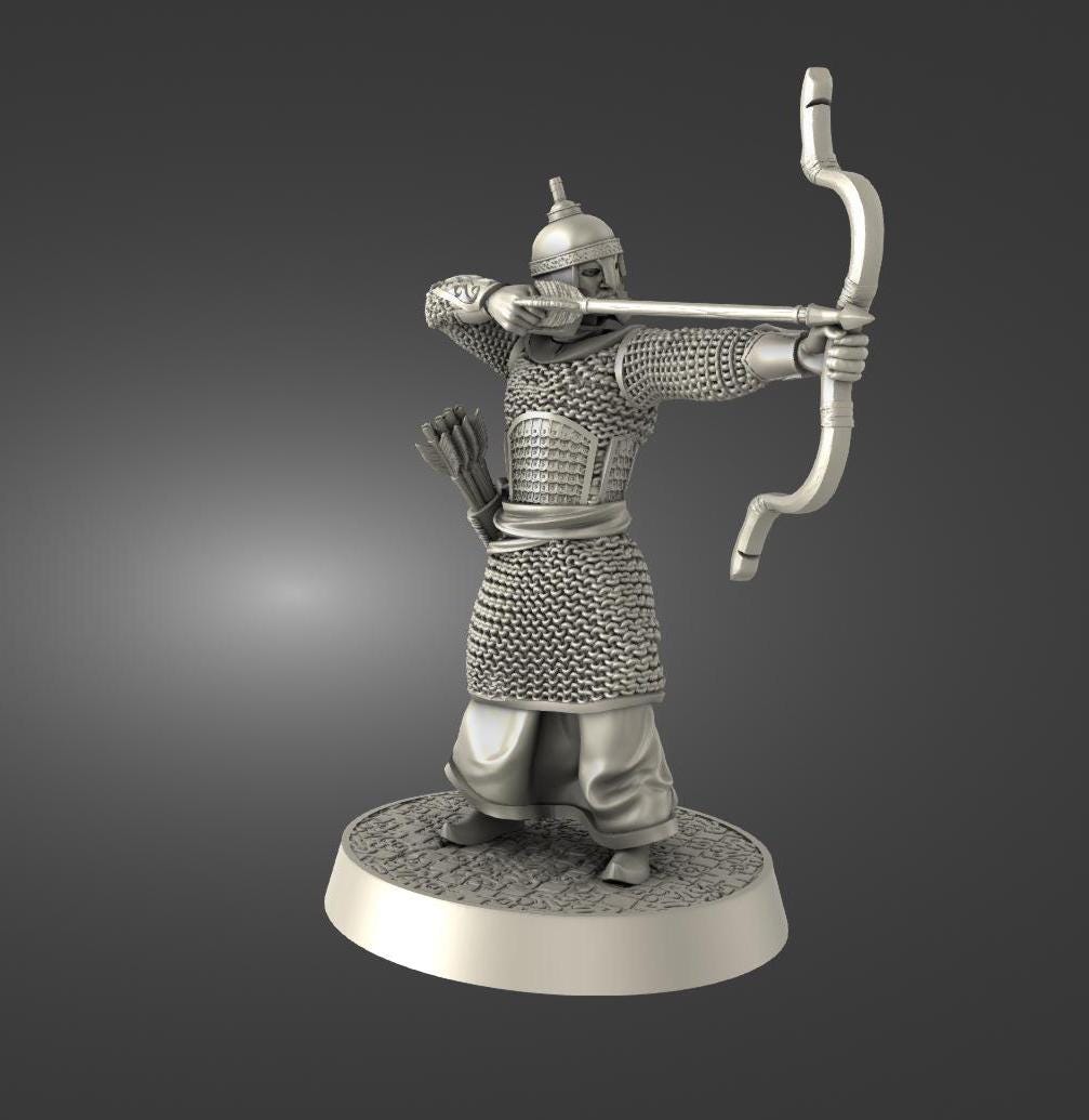 Male, Female, Archer, Bow, Desert, Chain Mail, Cloth Armor, Helm, Head ...