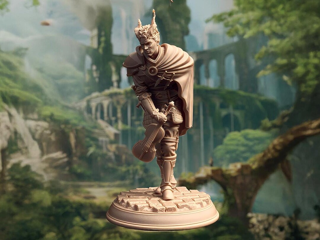 Male, Tiefling, Bard, Minstrel, Fiddler, Assassin, Rogue, Horns, Dagger ...