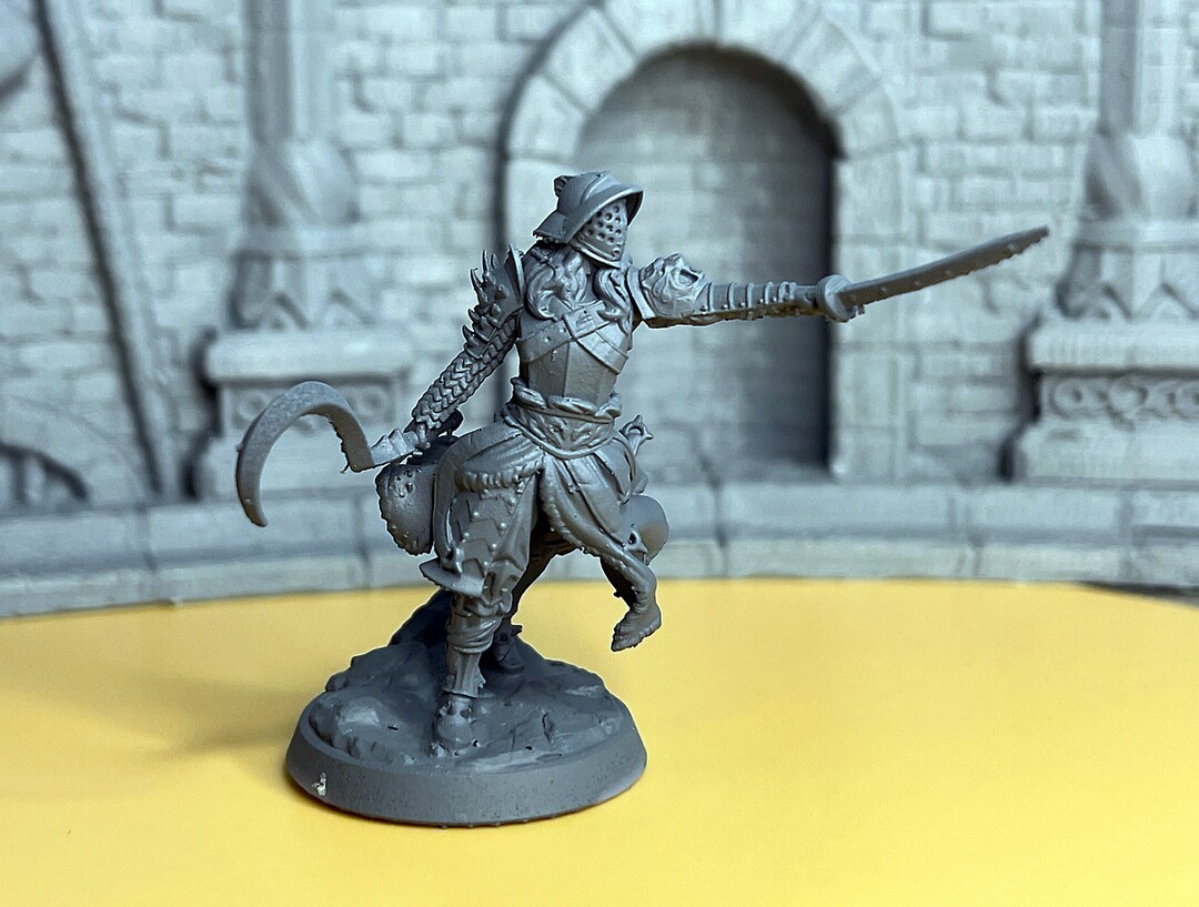 Human, Male, Fighter, Barbarian, Long Sword, Hand Scythe, 2-weapons ...