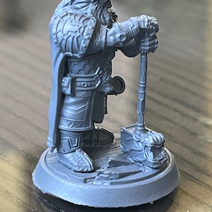 Dwarf, Male, Fighter/paladin With Heavy Chain Mail, War Hammer and ...