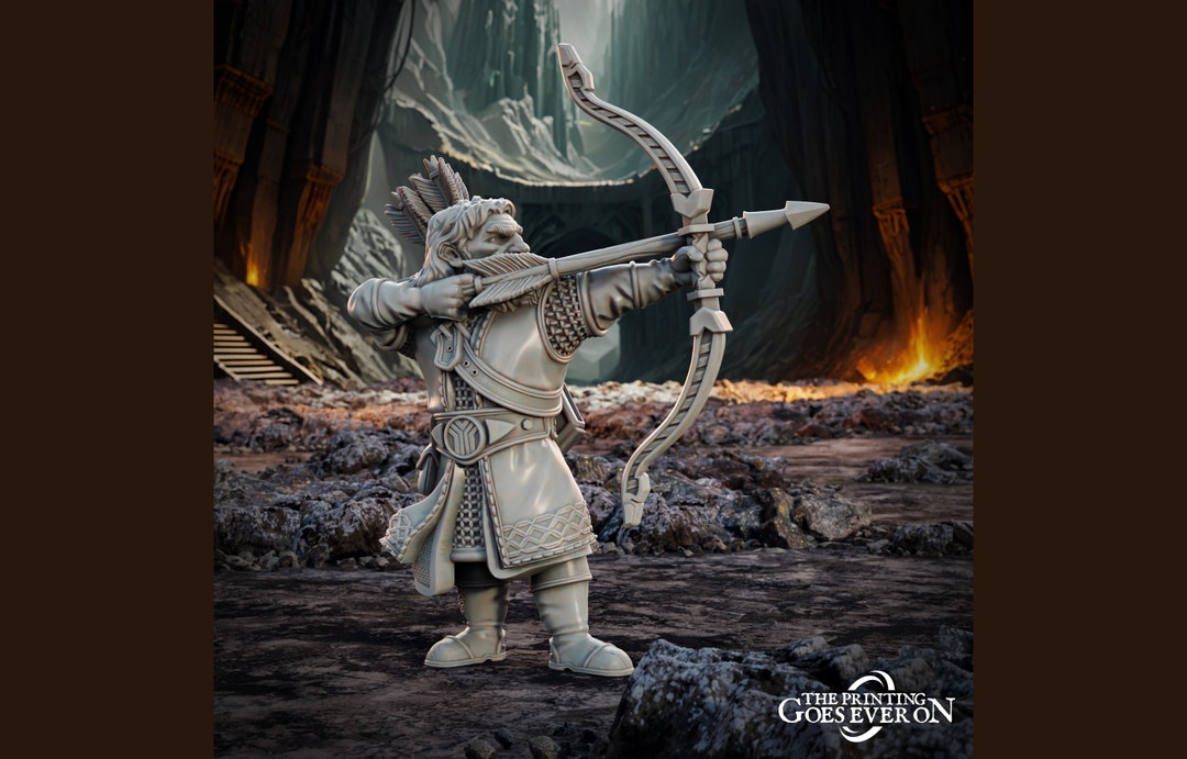 Male, Dwarf, Drafnar, Maznar, Archer, Ranger, Fighter, Longbow, Aiming ...