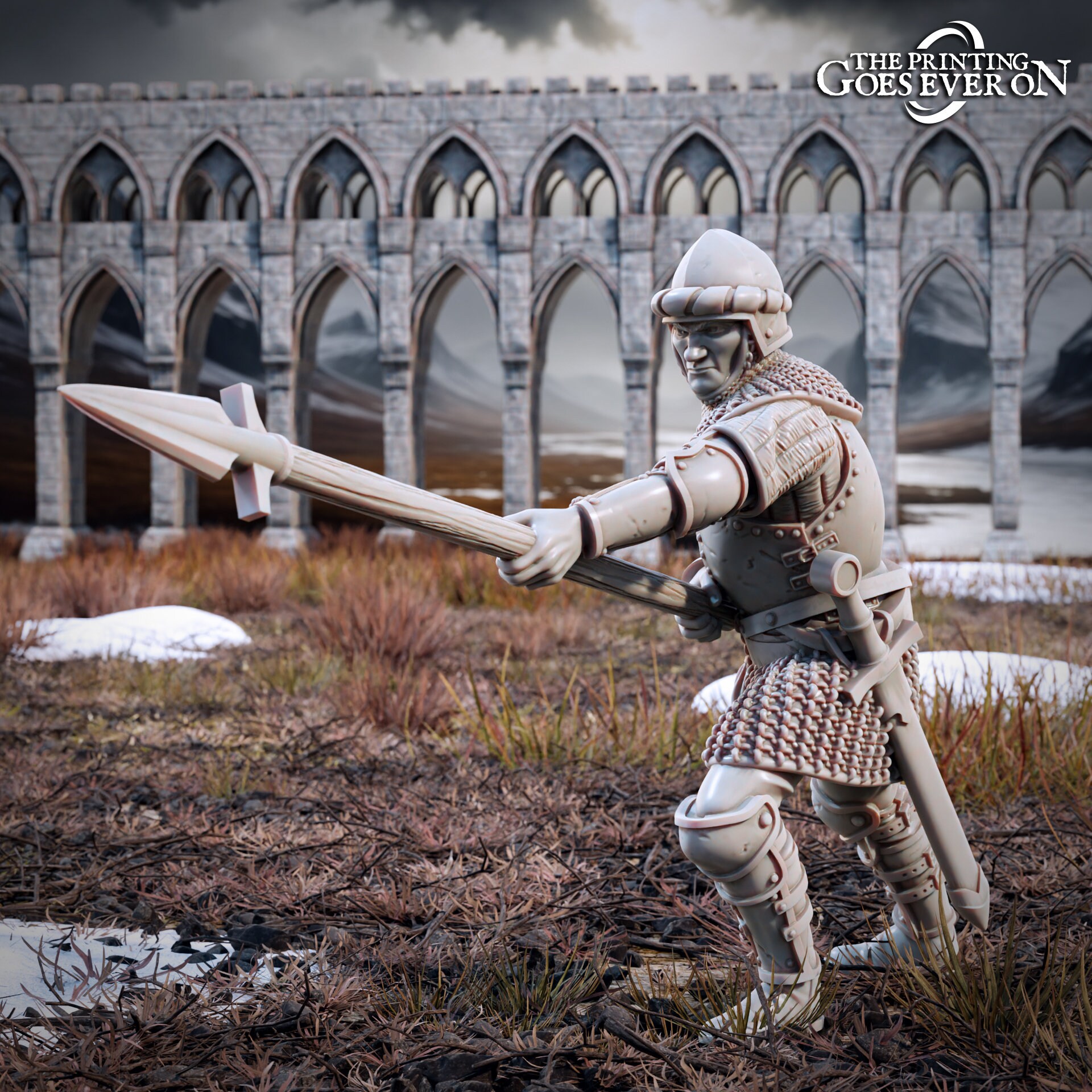 Male, Warrior, Guards, Helmet. Human, Spear, Sword, Shield, Paladin ...