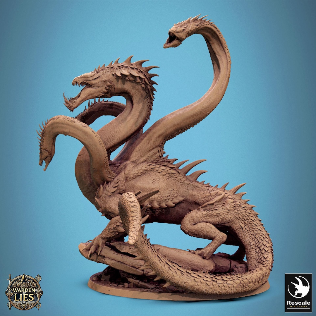 Dragon, Hydra, Venomous, Multihead, Huge Figure, 4 Heads, Reptilian ...