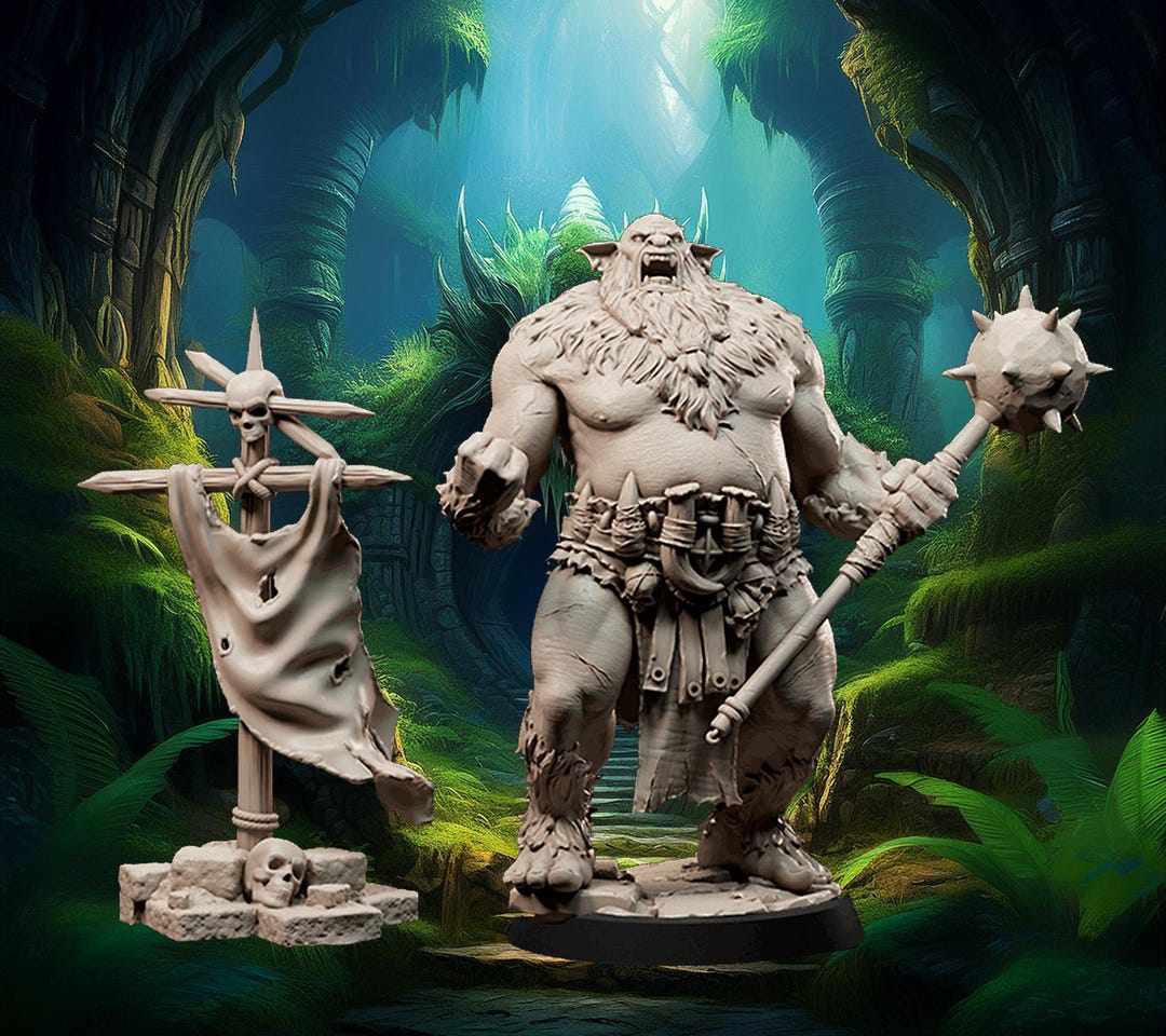 Bugbear, Male, Fighter, Barbarian, Gladiator, 2 Handed Mace, Shaman ...