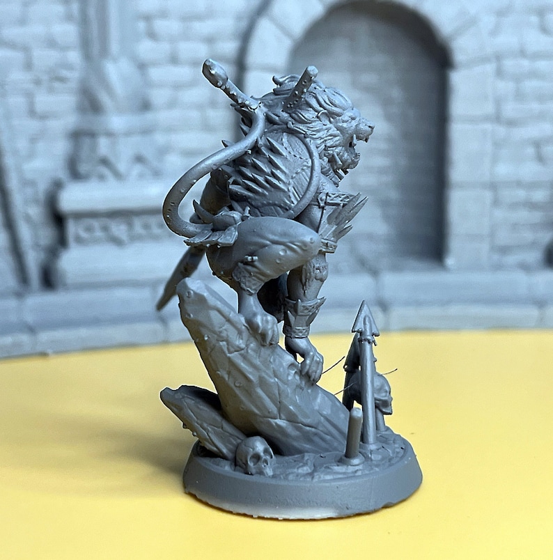 Catfolk Werelion Fighter Barbarian Gladiator Battle - Etsy