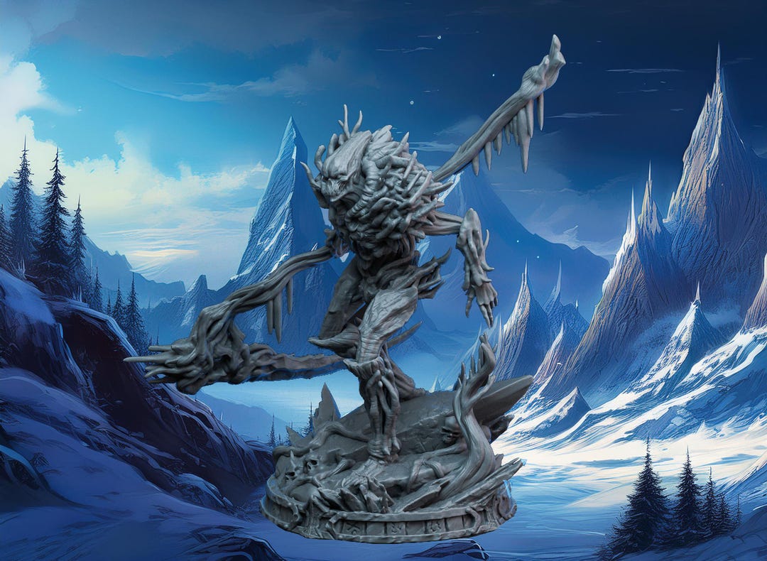 Avatar of Winter, Fey, Male, Treant, Frost Giant, Scythe, Warrior ...