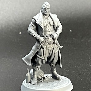 Human, Male, Rogue, Fighter, Pirate, Burly, Beard, Mohawk, Mace in Hand ...