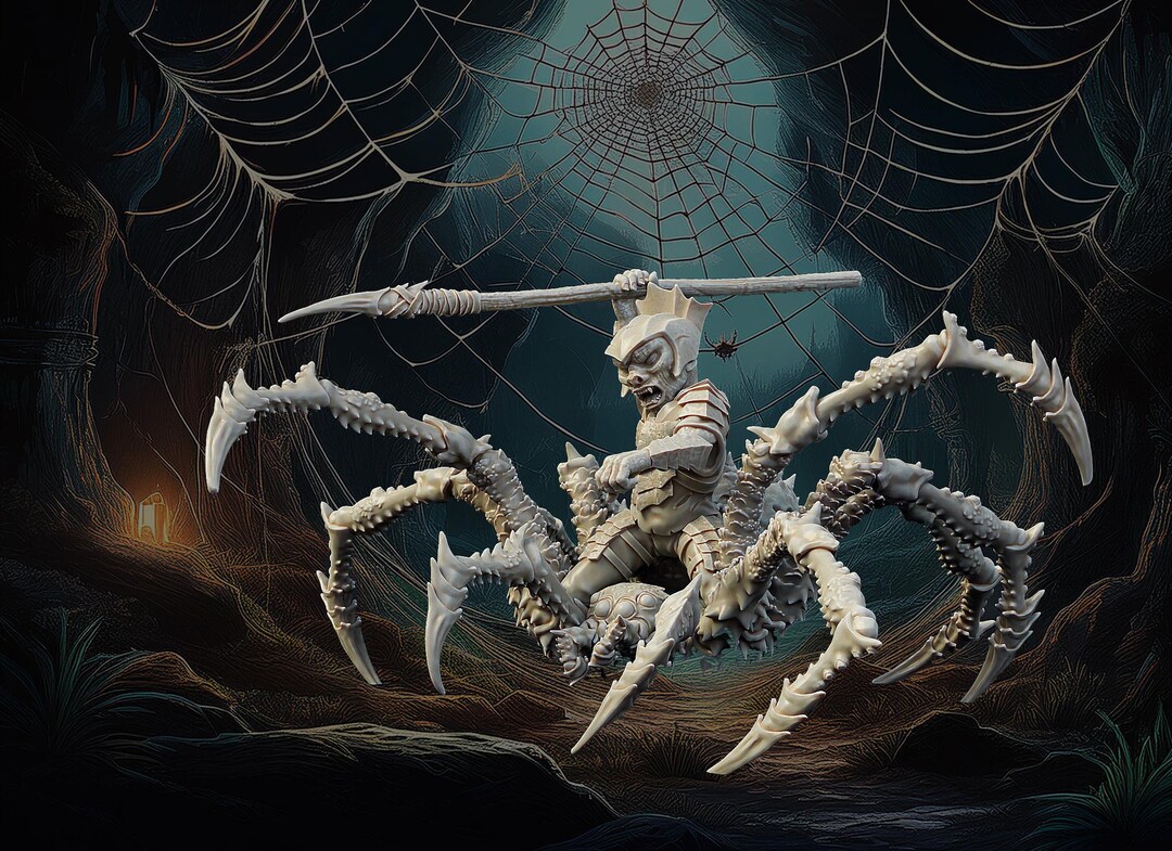 Goblin Spider Rider, Spearman, Large Spider, Spider Armor, Bone Spear ...