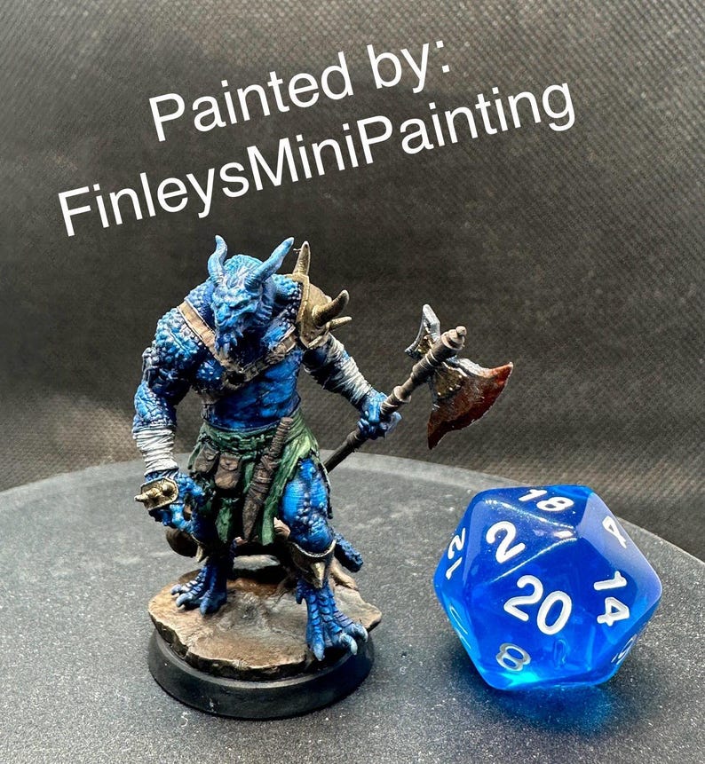 Dragonborn, Male, Fighter, Barbarian, Unarmored, Snarling, Wielding Axe ...