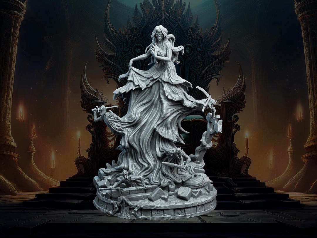 Banshee Queen, Female, Large, Lich, Cradled Head, Minions, Devil, Demon ...