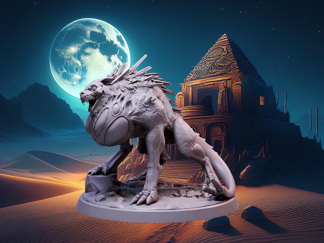 Howler, Wolf, Monster, Puffed Chest, Tail, Claws, Spines, Desert, Large ...