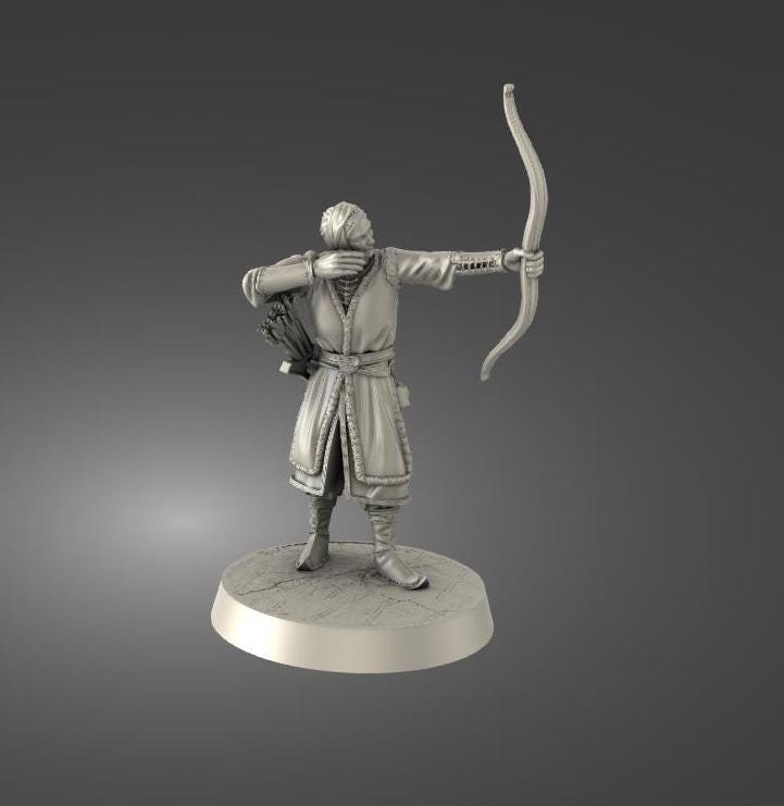Male, Female, Archer, Bow, Desert, Chain Mail, Cloth Armor, Helm, Head ...