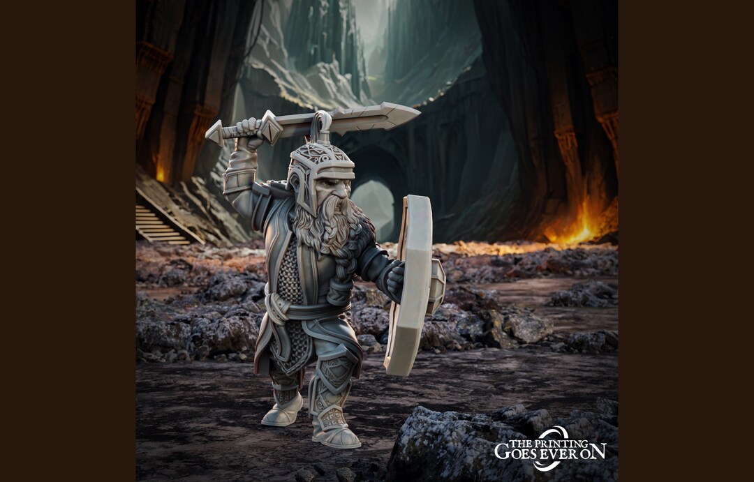 Male, Dwarf, Murdan, Maznar, Royalty, Warrior, Fighter, Sword, Shield ...