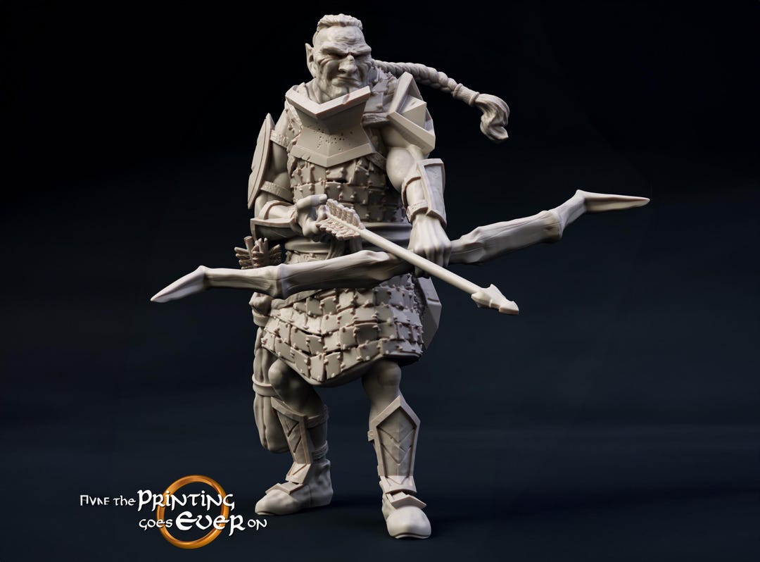 Half-orc, Male, Ranger, Fighter, Warrior, Orc, Long Bow, Splint Mail ...