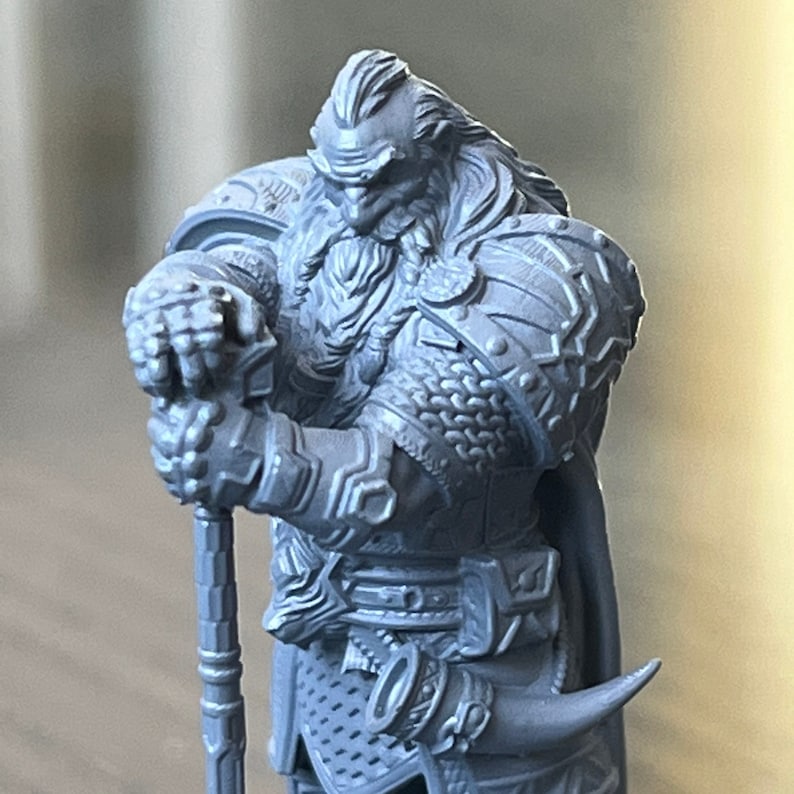 Dwarf Male Fighter/paladin With Heavy Chainmail Warhammer - Etsy