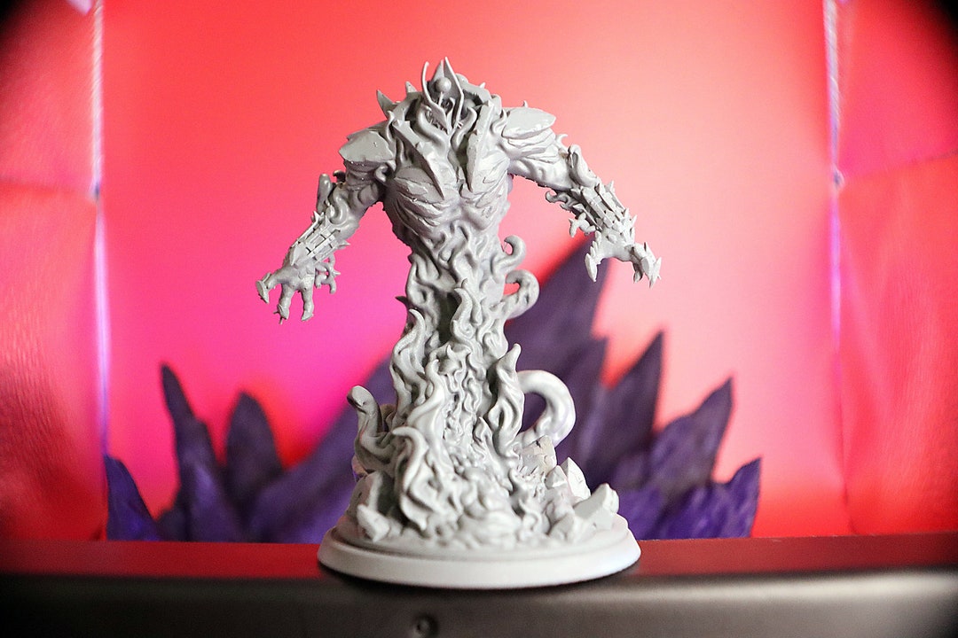 Elemental, Fire, Armored, Claws, Large Figure, 3 Tall 32mm 2 Base 32mm ...