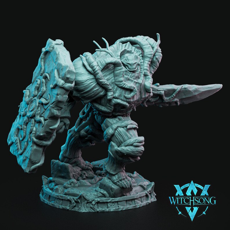 Avatar of Summer, Fey, Male, Stone Golem, Hill Giant, Spear, Warrior ...