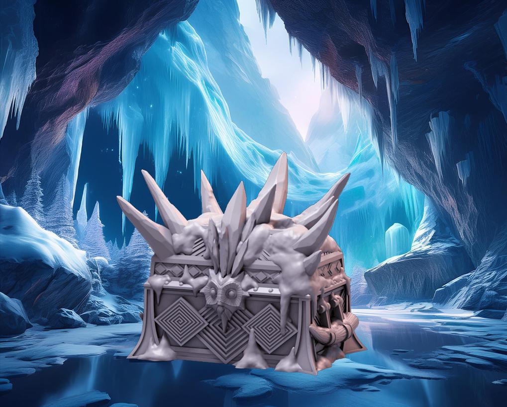 Ice Golem, Frost Chest, Construct, Crystal, Chains, Snow, Ice, Monster ...