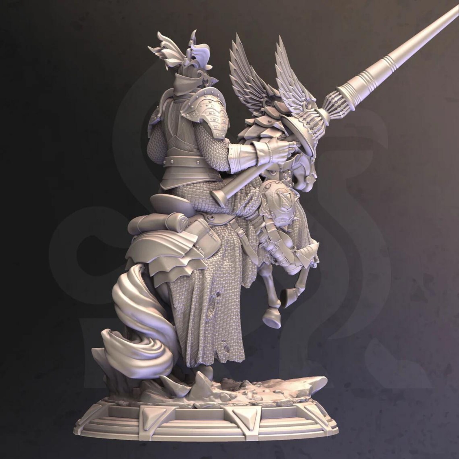 Paladin, Warrior, Lance, Mounted, Full Plate, Full Helm, Horse Barding ...