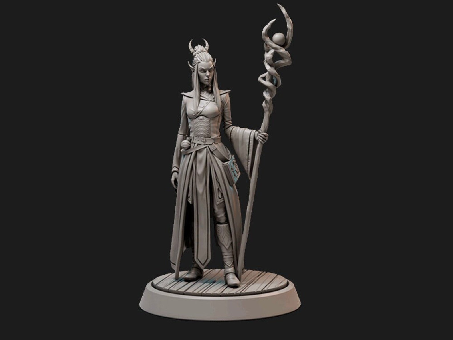 Elf Female Druid in Leather and Over-clothes Earth Magic - Etsy