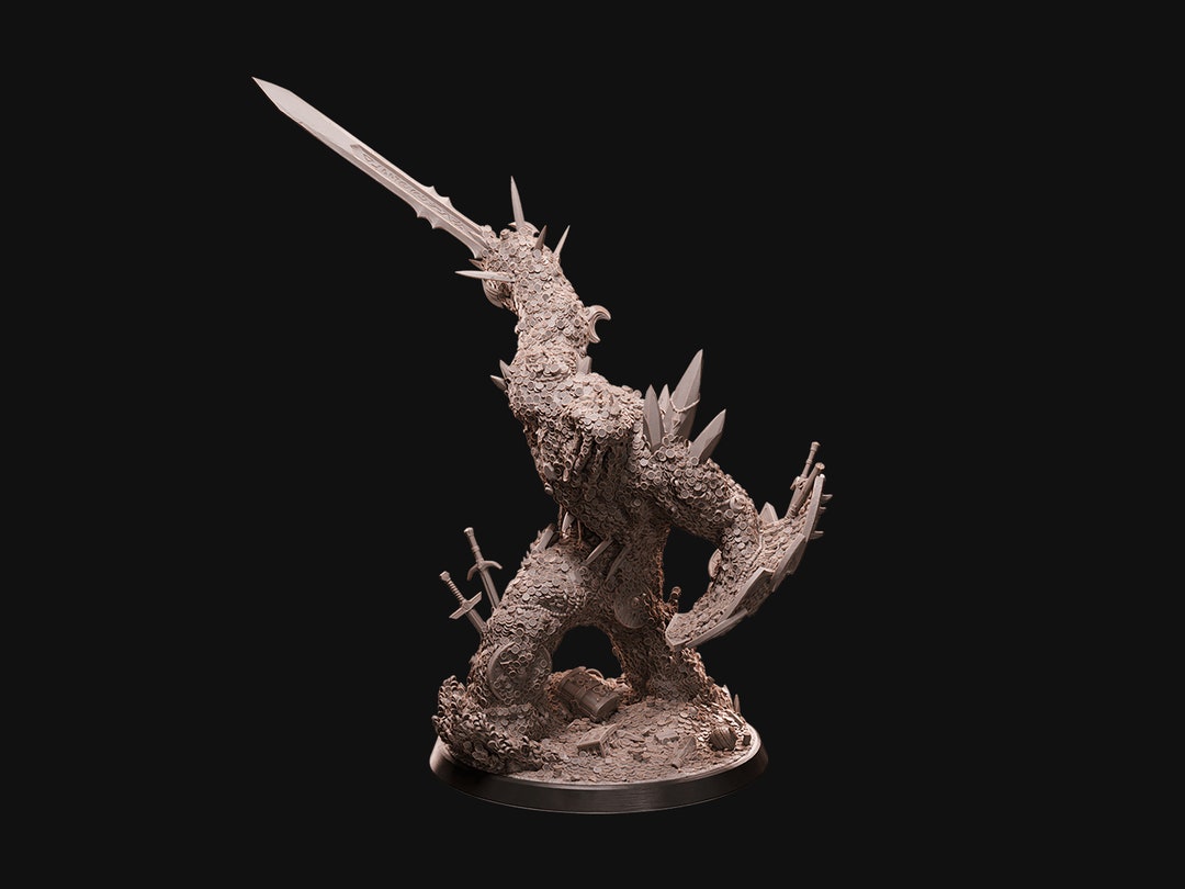 Treasure Golem, Construct Made of Coins, Weapons, Shields, Treasure ...