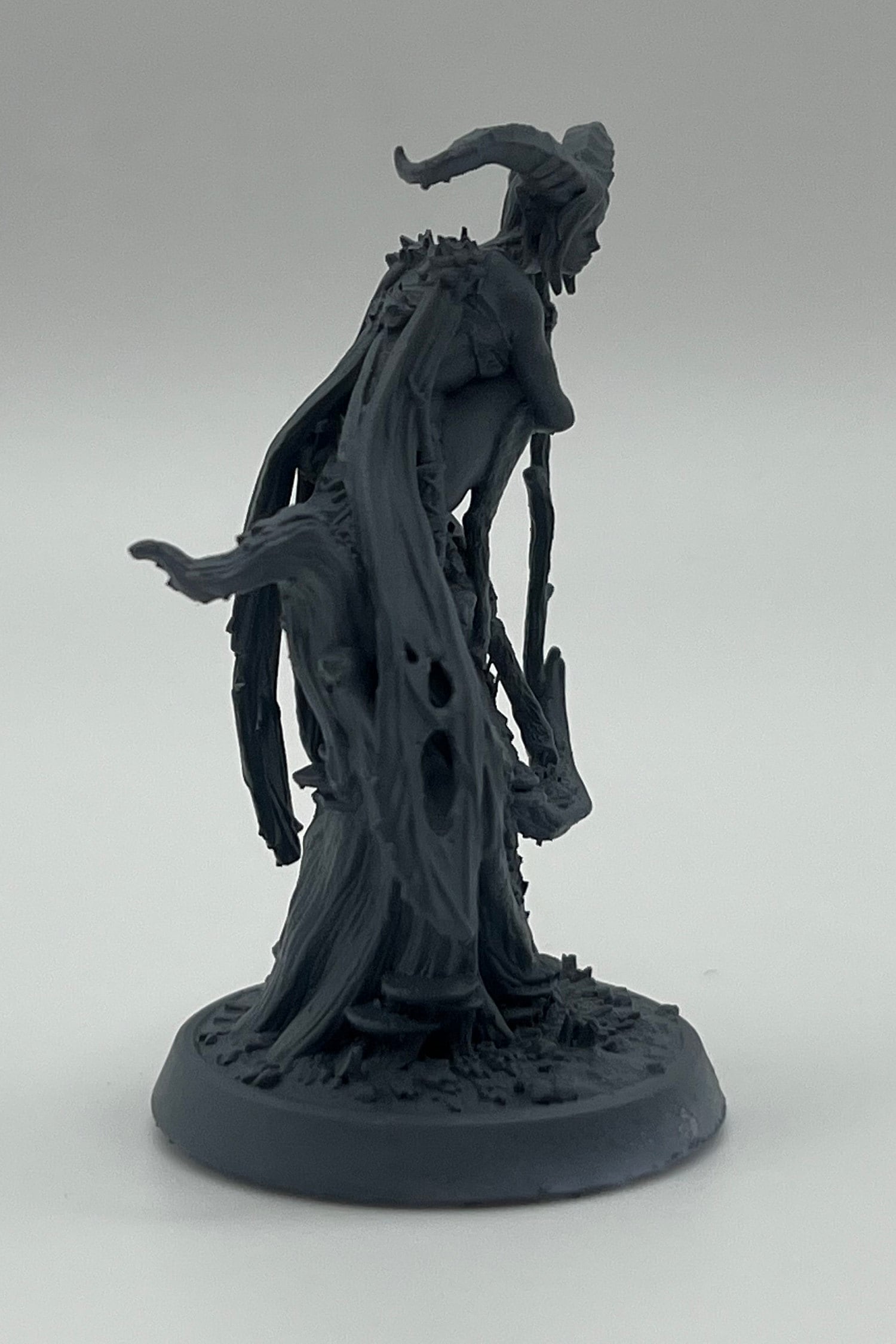 Fey, "skelka," Female, Nymph With Wings, Seated on Tree, Spear, Horned ...