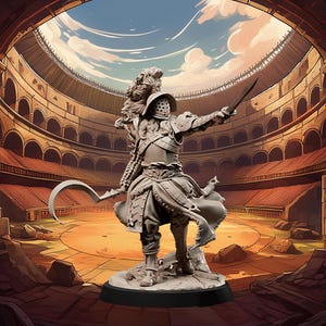 Human, Male, Fighter, Barbarian, Long Sword, Hand Scythe, 2-weapons ...