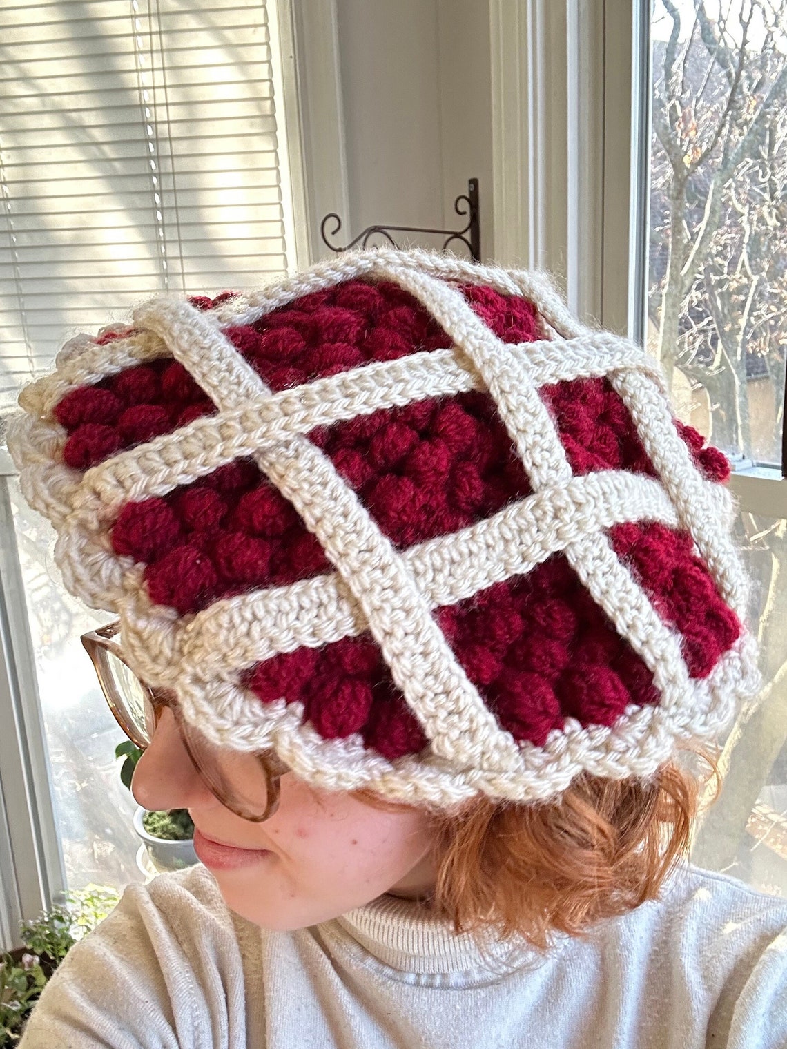 Crochet Cherry Pie Beret - Etsy