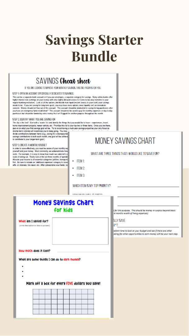 Money Saving Starter Pack - Etsy