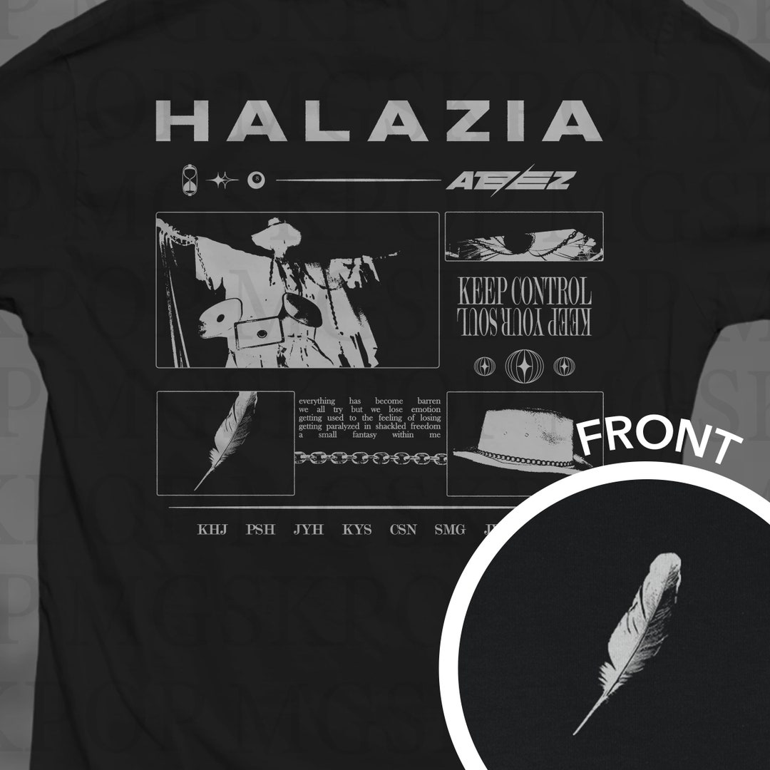 ATEEZ HALAZIA Distressed Graphic Tshirt - Etsy