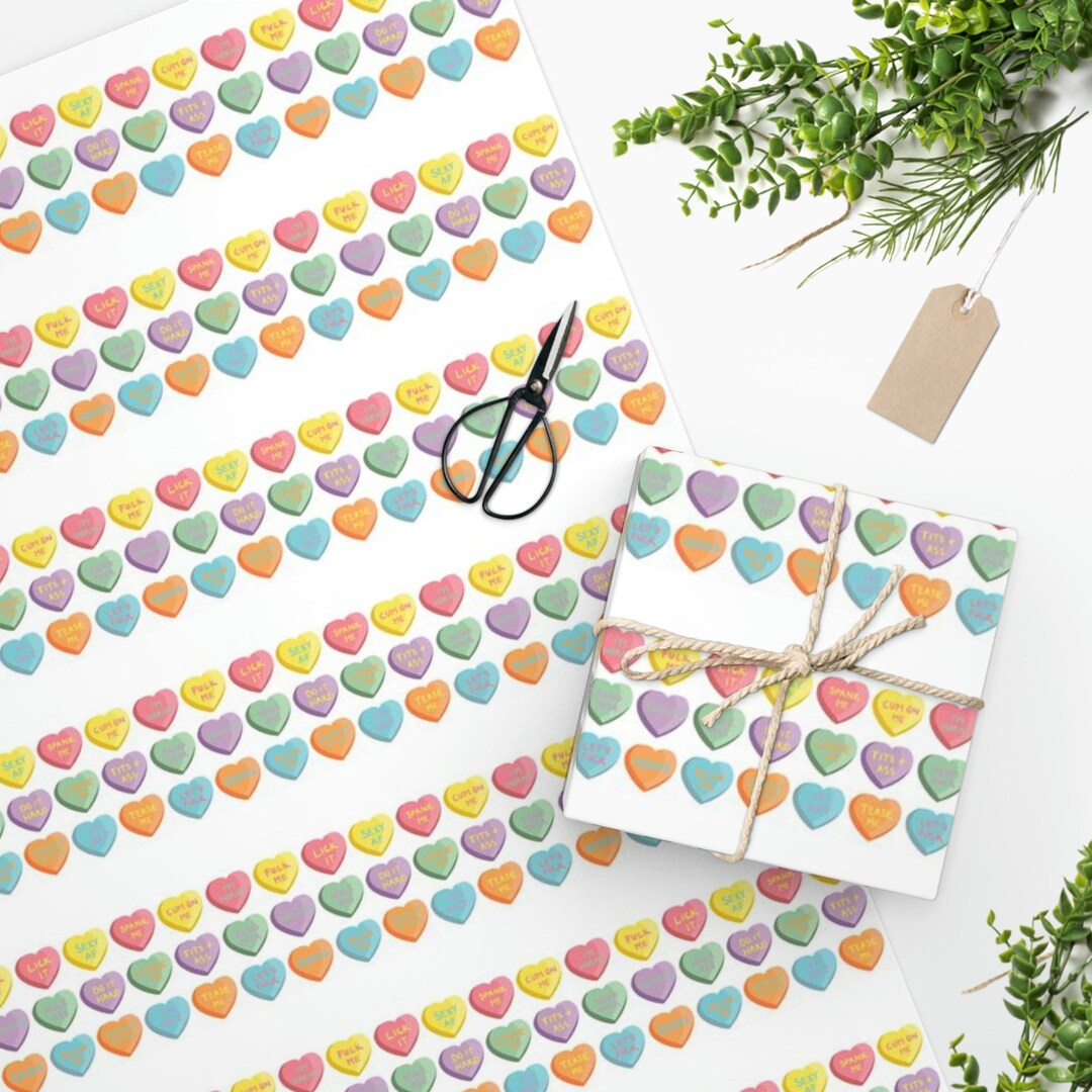 Adult Naughty Sweethearts Valentine's Day Wrapping Paper | Sexy Gift ...