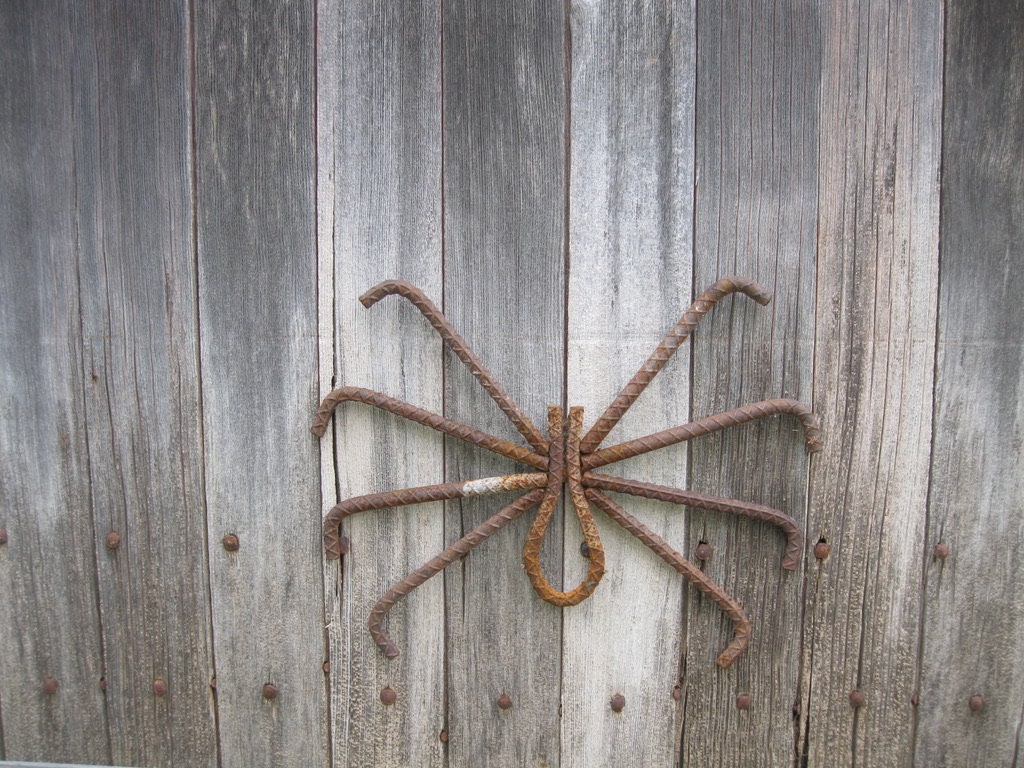 Metal Spider Rebar Spider Sculpture Man's Gift Yard Art Rock Garden ...