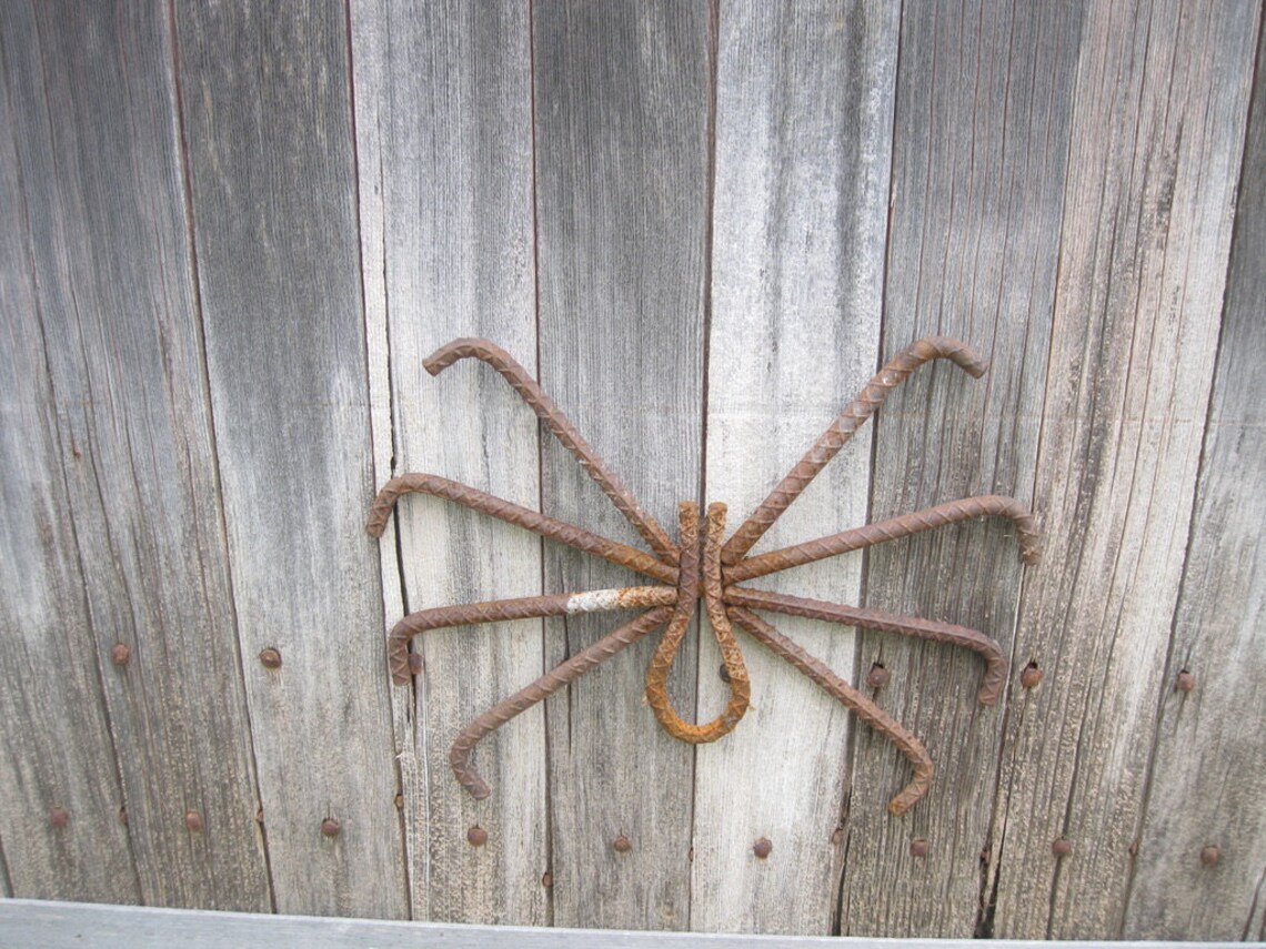 Metal Spider Rebar Spider Sculpture Man's Gift Yard Art Rock Garden ...
