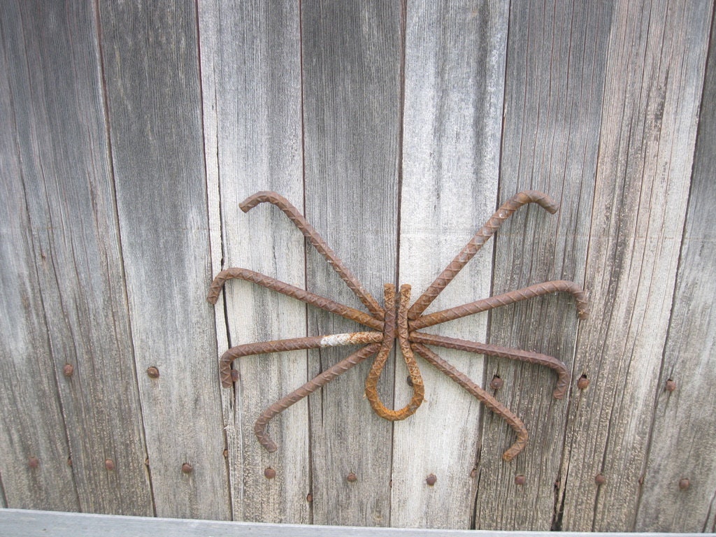 Metal Spider Rebar Spider Sculpture Man's Gift Yard Art Rock Garden ...