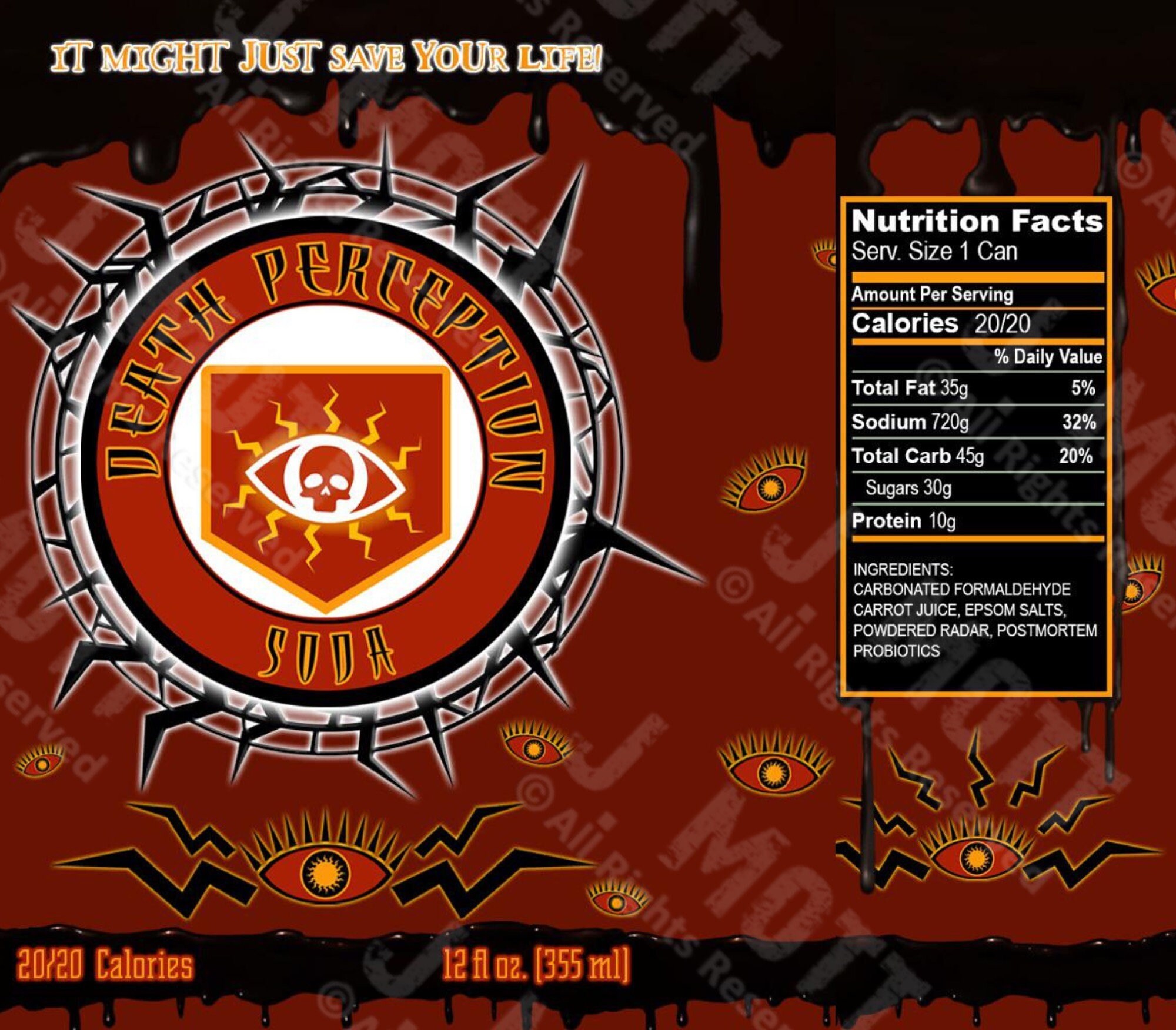 Cod Perk Death Perception Soda 20oz Sublimation Tumbler Wrap Design - Etsy