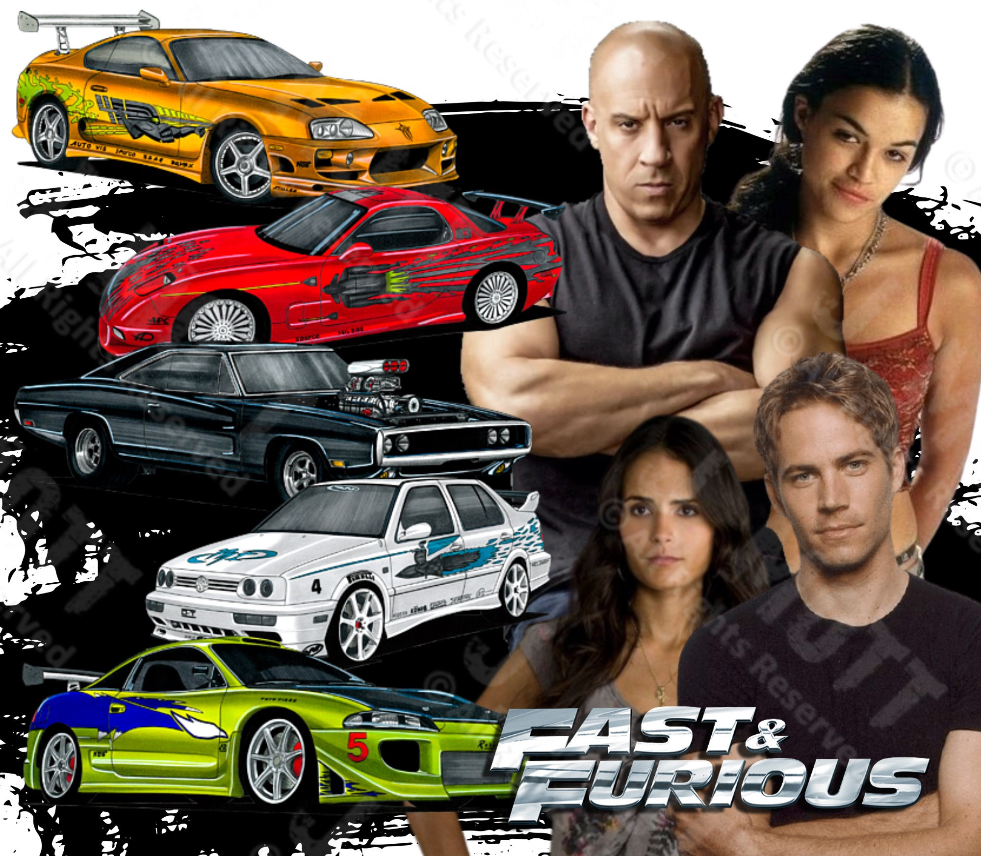 Fast and Furious Tumbler Png Wrap Design - Etsy