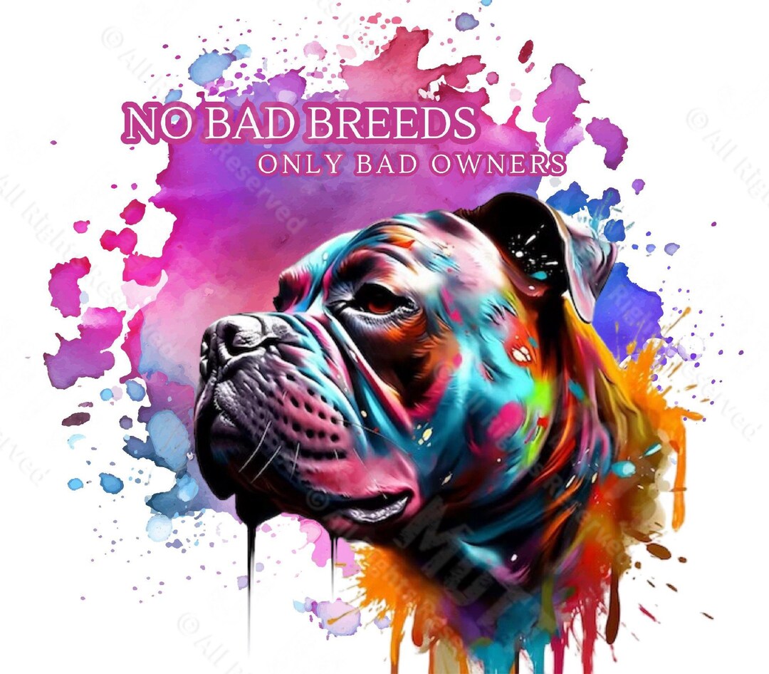 No Bad Breeds American Bully Tumbler Wrap - Etsy Australia