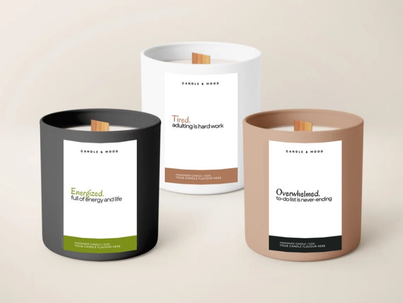 Funny Candle Label Design Template Editable, Candle Label Design ...