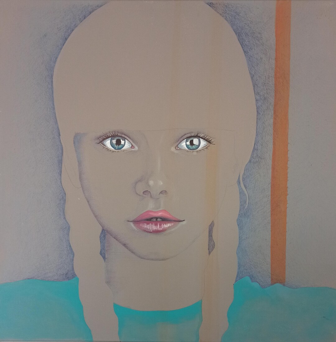Innocent, Mixed Media on 80x80cm Canvas, Gift for Her, Gift for Him - Etsy