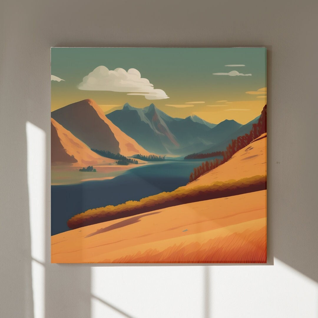 Printable Mountain Range Printable Top Print Modern Art - Etsy