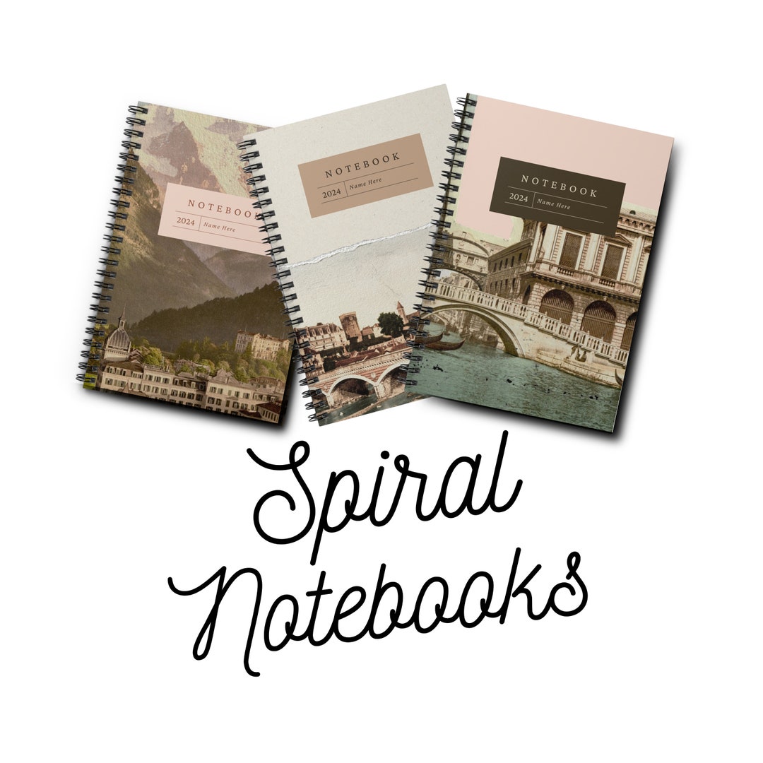 Personalized Journal Set of 3 Spiral Notebook Self Care - Etsy