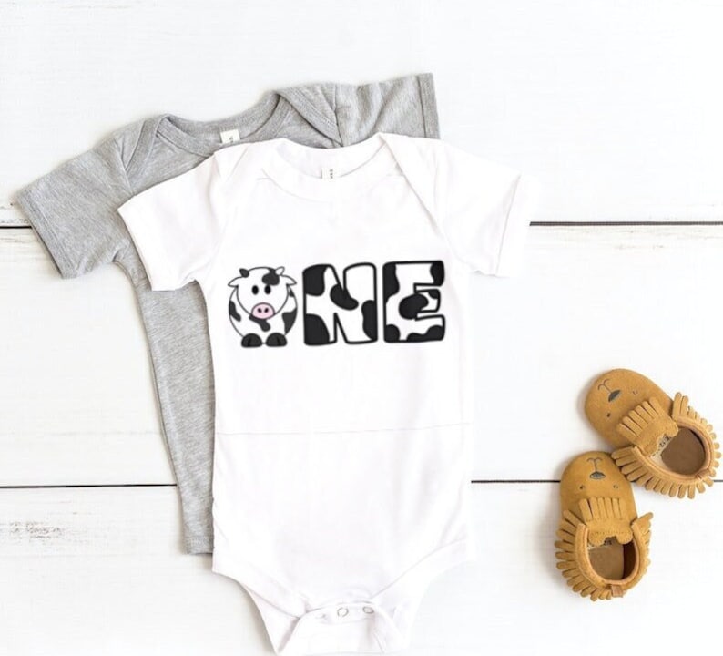ONE Cow Print-svg-digital Download-first Birthday-animal Print - Etsy