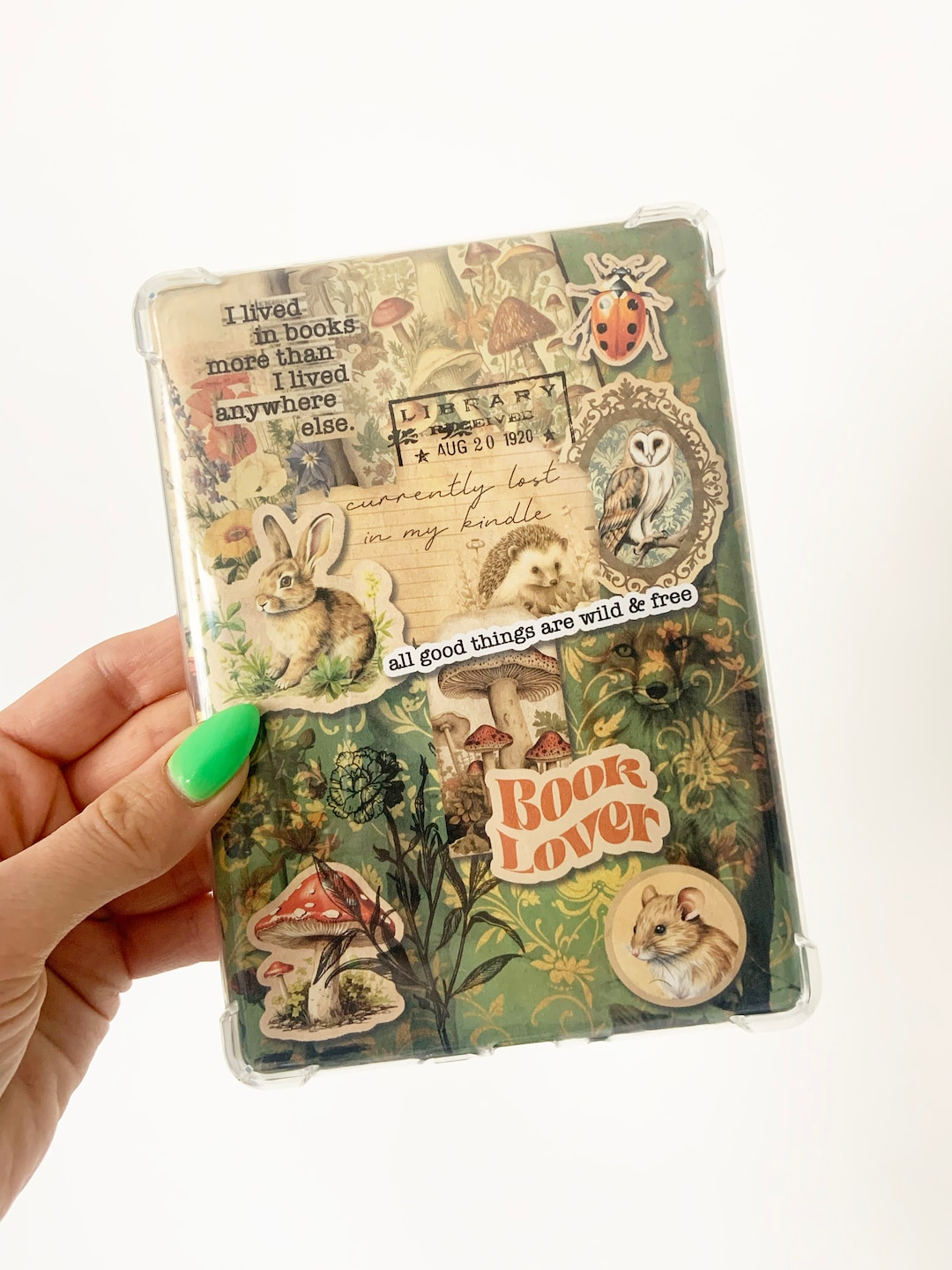 COTTAGECORE Kindle Insert for Clear Case - PRINTABLE - Paperwhite ...