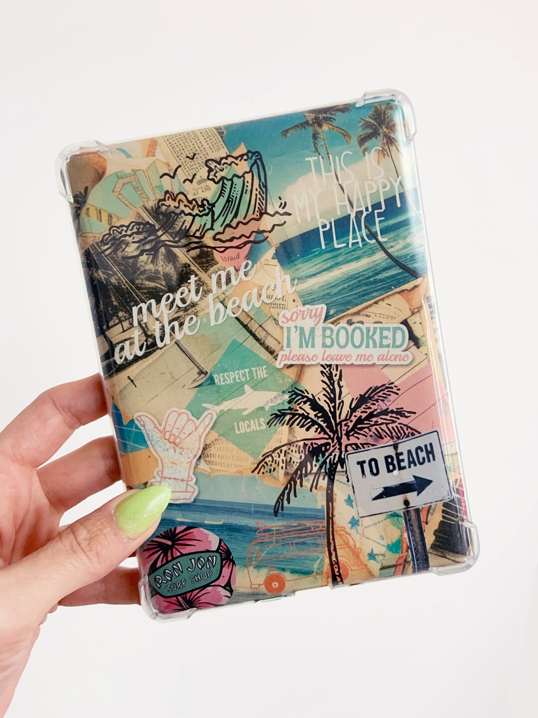Beach-themed Printable Clear Case Kindle Insert - Summer Vibes With ...