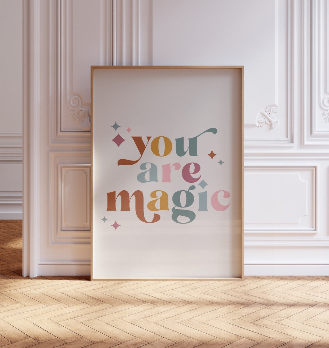 Retro Boho 'you Are Magic' Printable Art Modern Playroom and Nursery ...