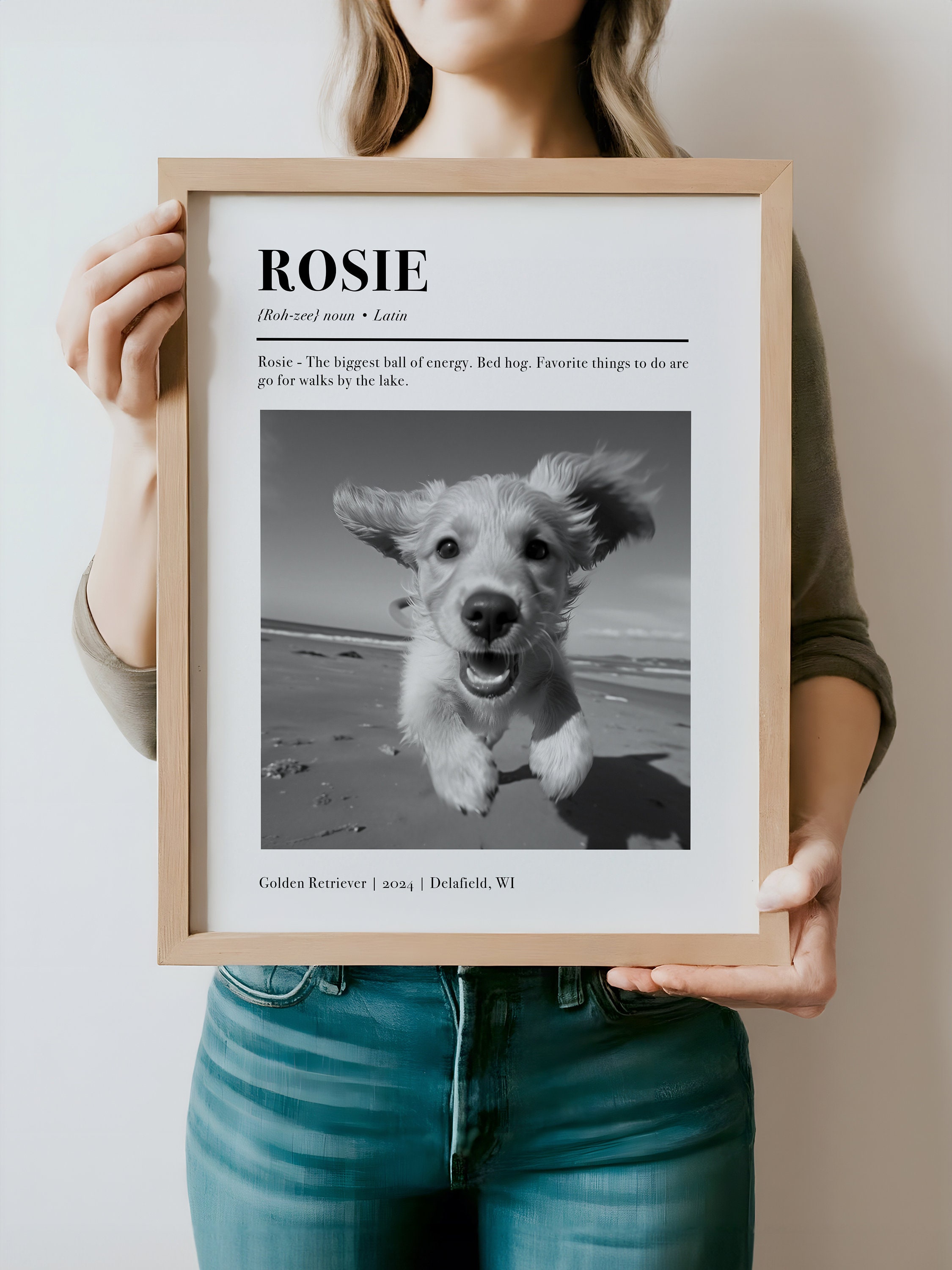 Customizable Dog Definition Printable Portrait A Perfect Gift for Pet ...