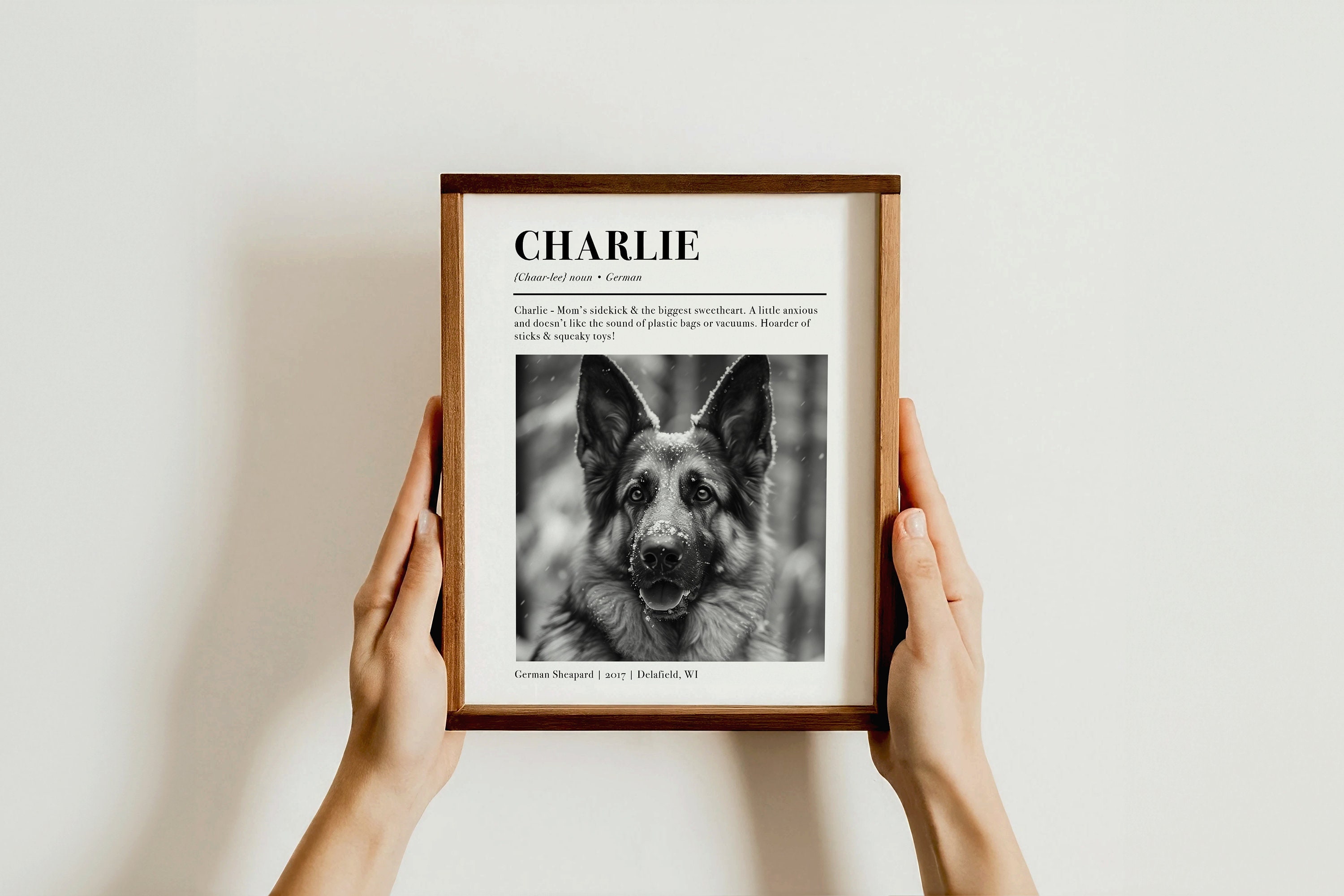 Customizable Dog Definition Printable Portrait A Perfect Gift for Pet ...