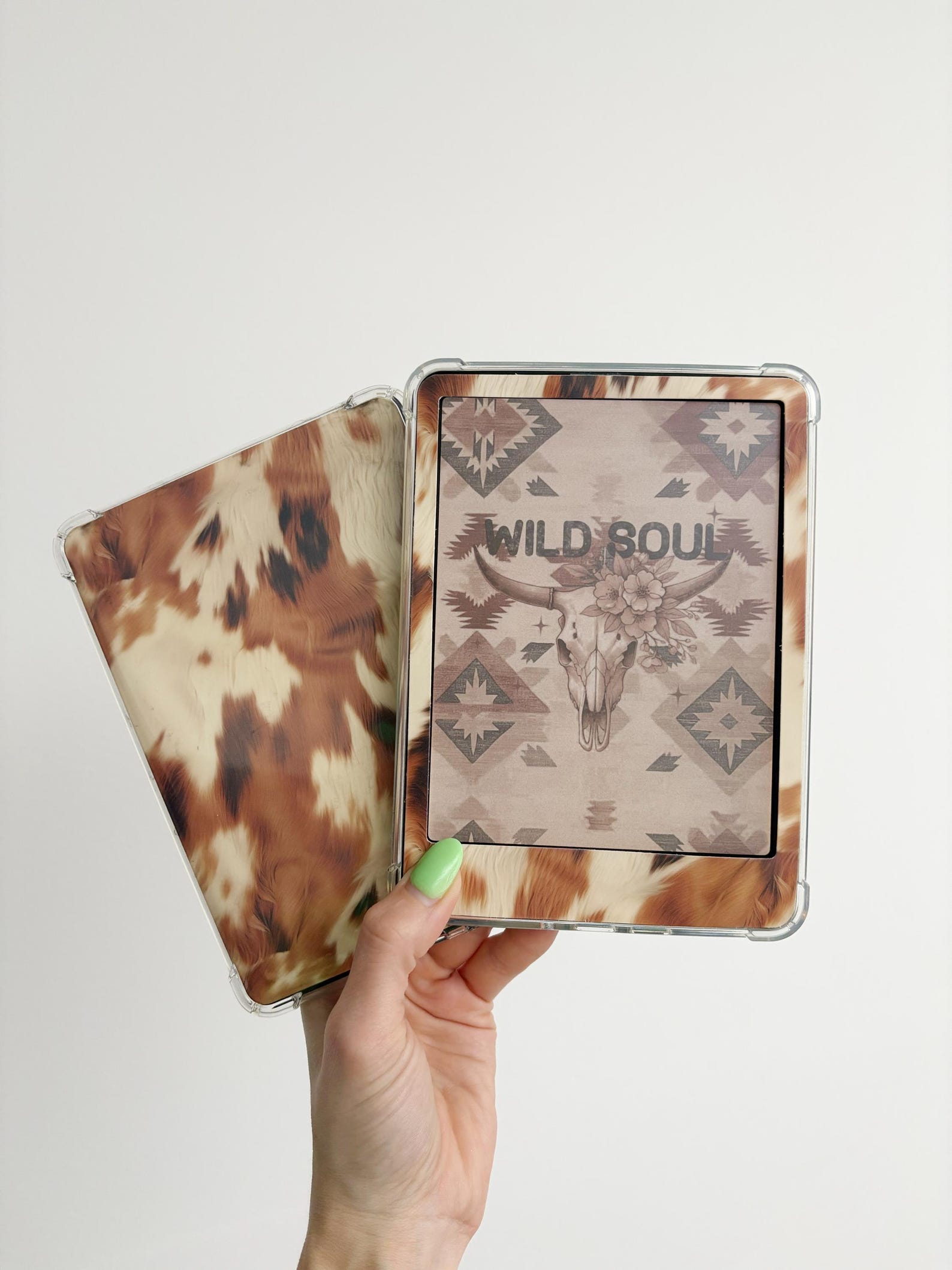 Cowhide Print Kindle Skin – Western Cowgirl Aesthetic Vinyl Decal for ...